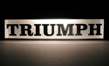 Lot 818 - Triumph Illuminated Lightbox