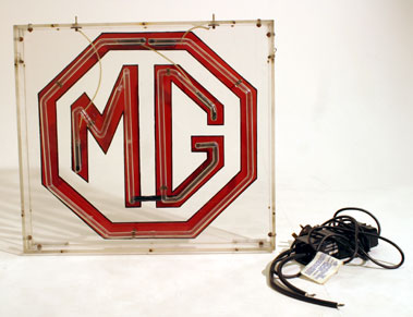 Lot 706 - MG Illuminated Lightbox
