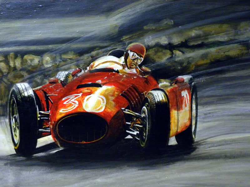 Lot 502 - Lancia D50 F1 Original Artwork by B.D.