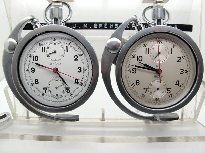 Lot 812 - Lemania Split Second Stop Watches