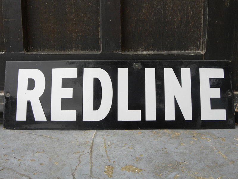 Lot 31 - Redline Enamel Sign