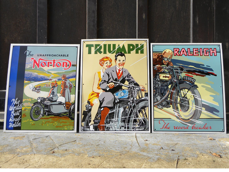 Lot 72 - Three Reproduction Enamel Signs