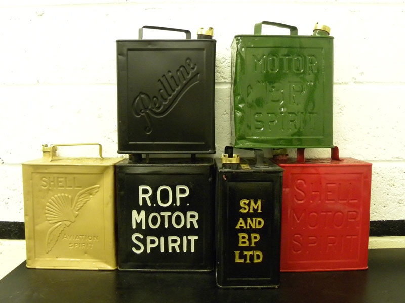 Lot 120 - Six Restored 2-Gallon Petrol Cans