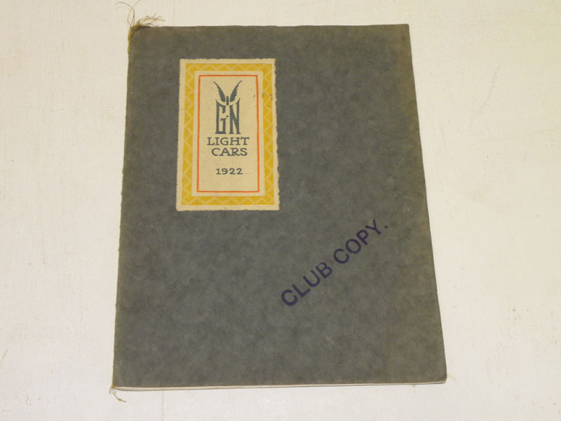 Lot 244 - A GN Light Cars Brochure