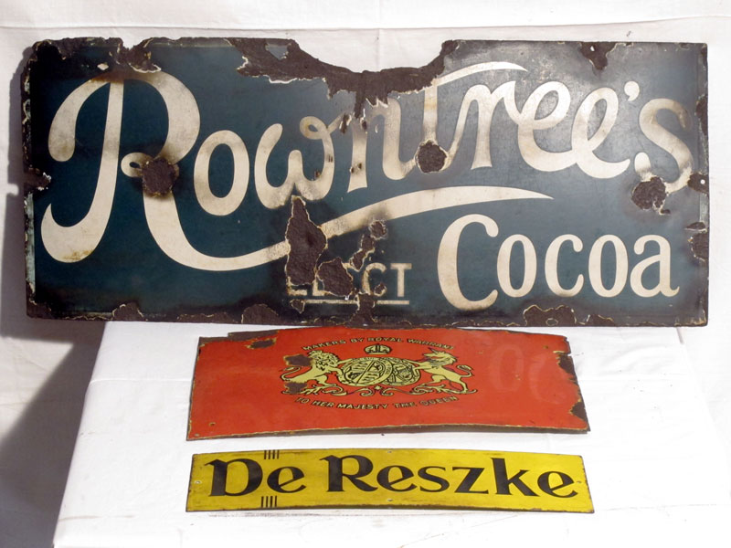 Lot 99 - Three Enamel Advertising Signs