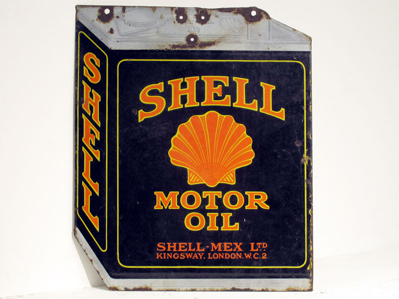 Lot 120 - A 'Shell Motor Oil' Enamel Advertising Sign