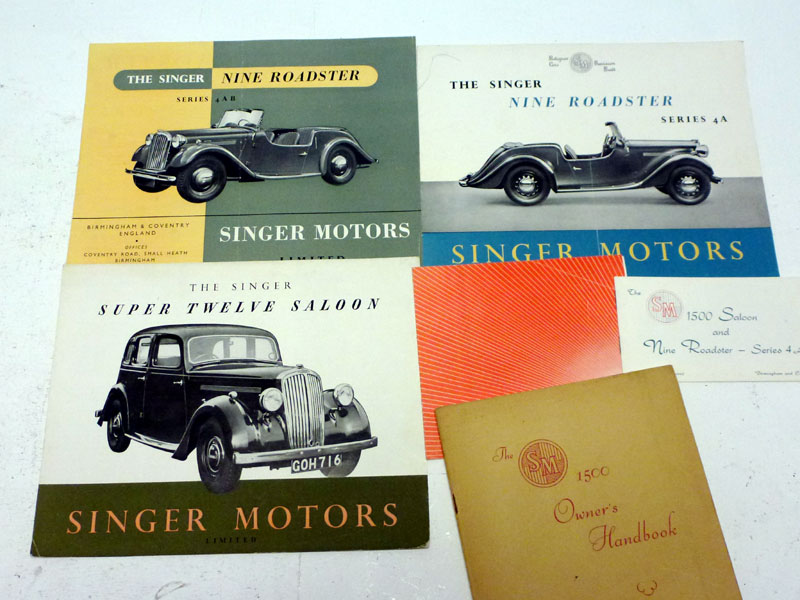 Lot 282 - Singer Paperwork