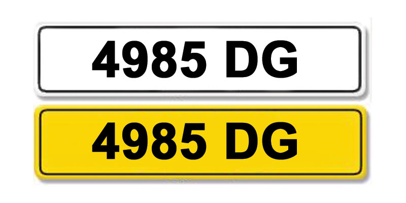 Lot 1 - Registration Number 4985 DG