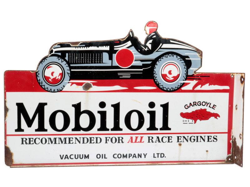 Lot 254 - A Rare Mobiloil Enamel Sign