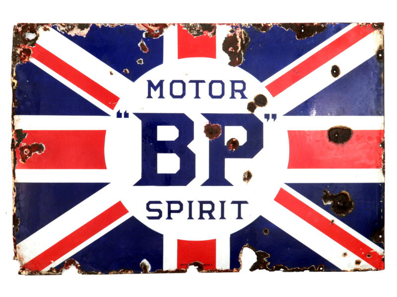 Lot 358 - A Large BP Motor Oil Enamel Sign