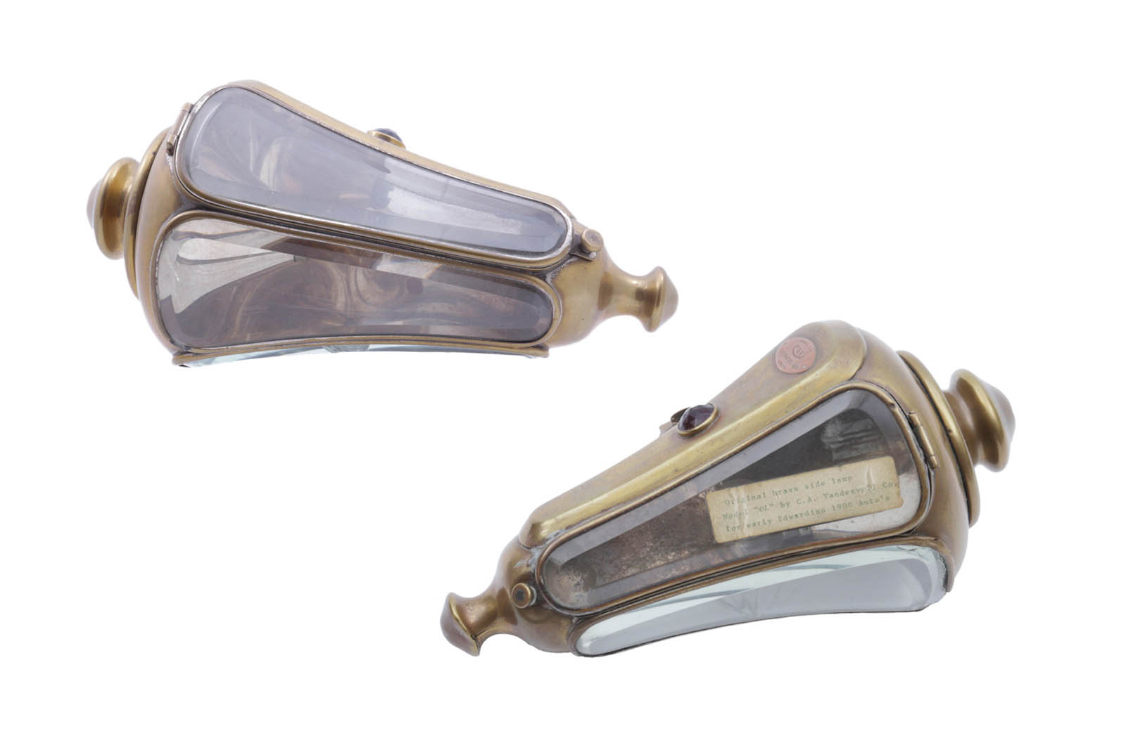 Lot 101 - A Pair of CAV Edwardian Side Lamps